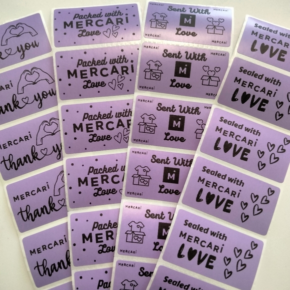 Office | 10 Mercari Pack Shipping Labels Thermal Packaging Stickers ...